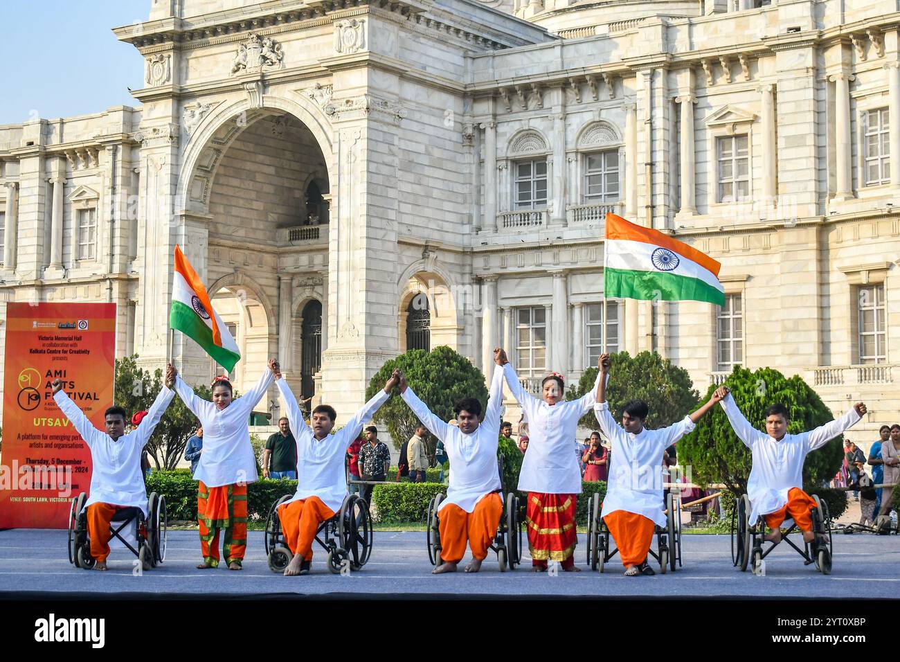 A specially abled group, 'Nava Uttan Group', performs a special ...