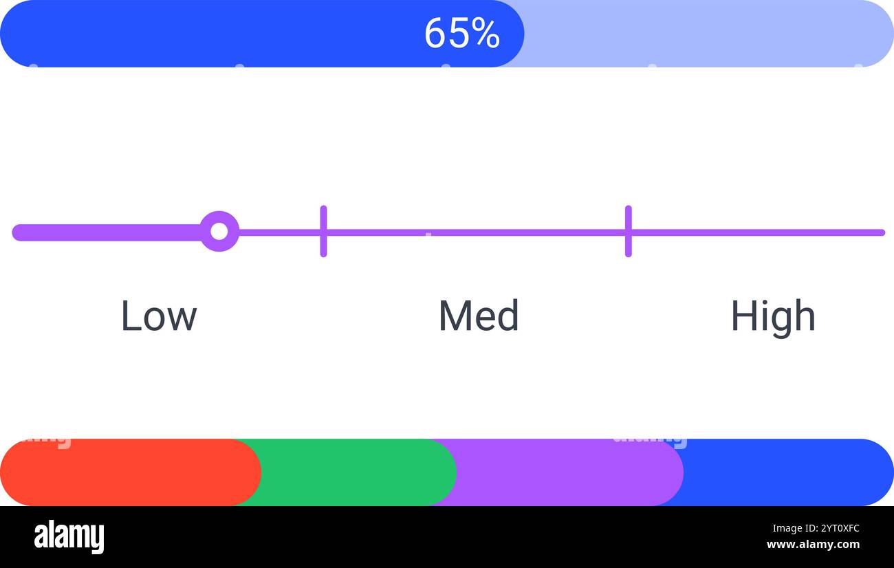 Vector infographic elements are showing progress with colorful diagrams ...