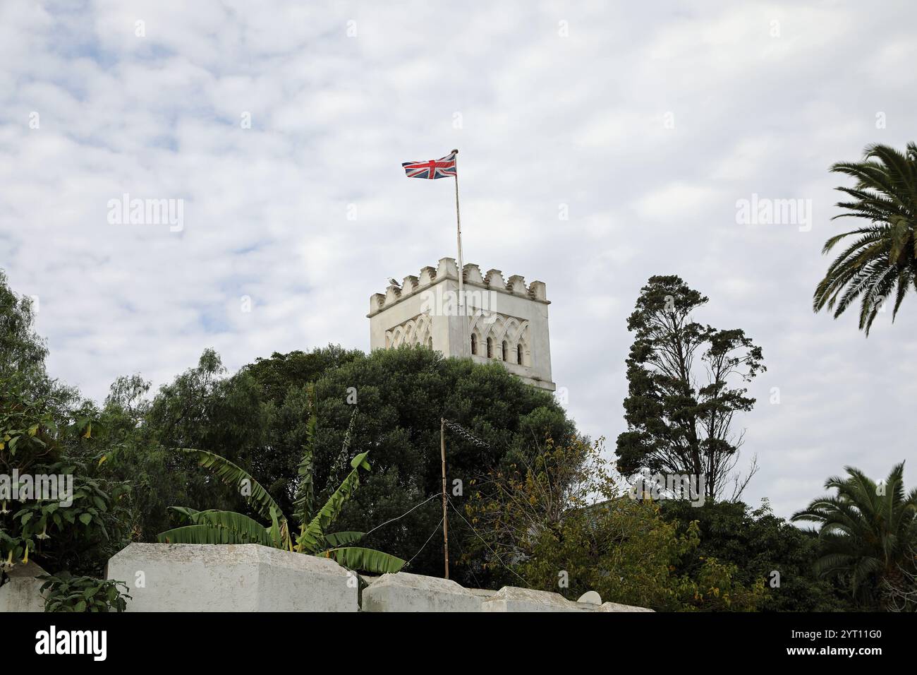 National Flag of the United Kingdom on the Church of Saint Andrew in ...
