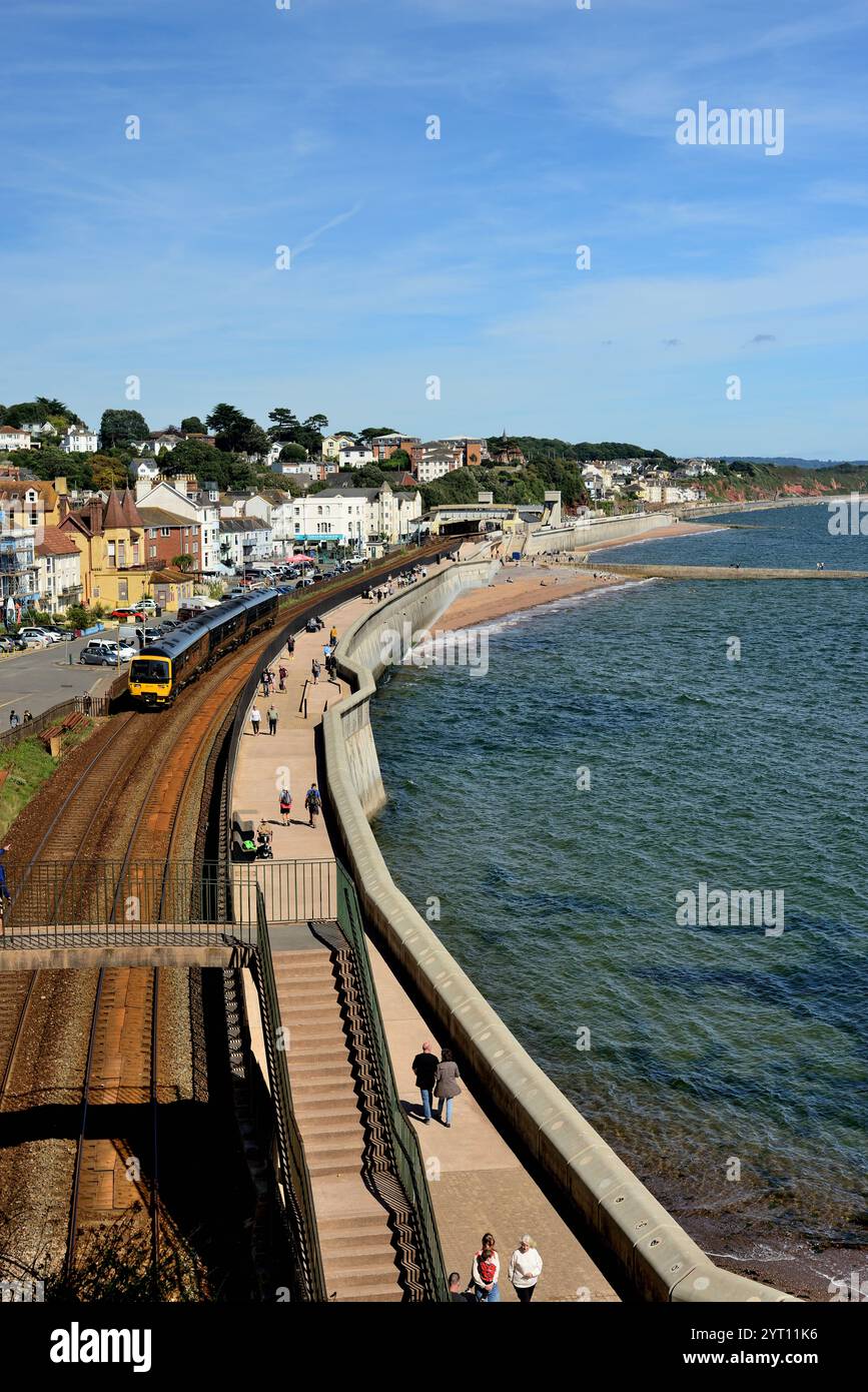 BR Class 165 diesel multiple unit No 165103 arriving at Dawlish with ...