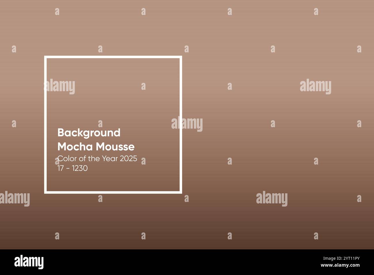 Mocha Mousse Color 2025 Gradient Brown Background Rectangular Color Concept Stock Vector
