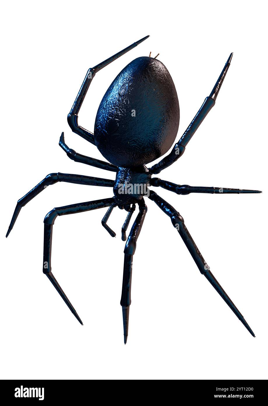 3D rendering of a black widow spider or Latrodectus or true widow ...