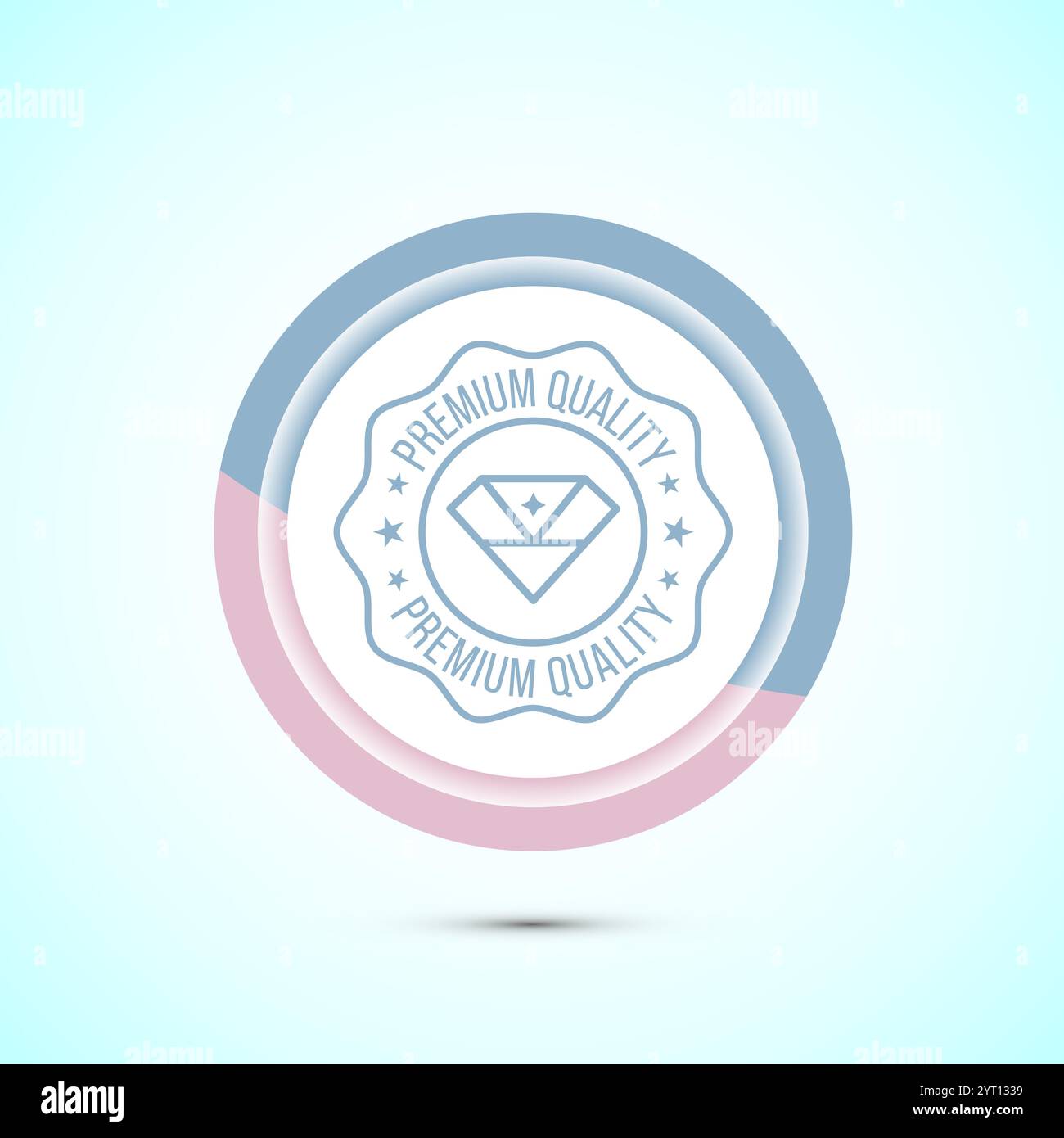 premium quality badge icon design illustration. Button design Stock ...