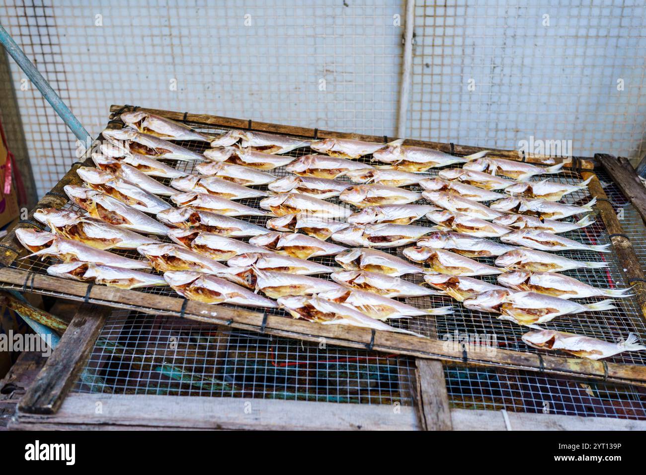 Dried fish in Cheung Chau/Hong Kong. The island is a popular ...