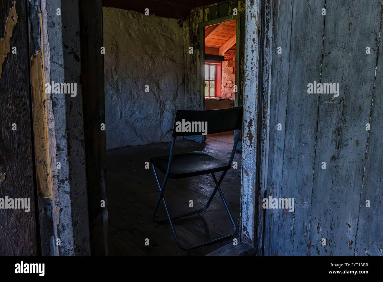 Historical work objects in a work barrack at Tjurkö Stenhuggeri, a ...