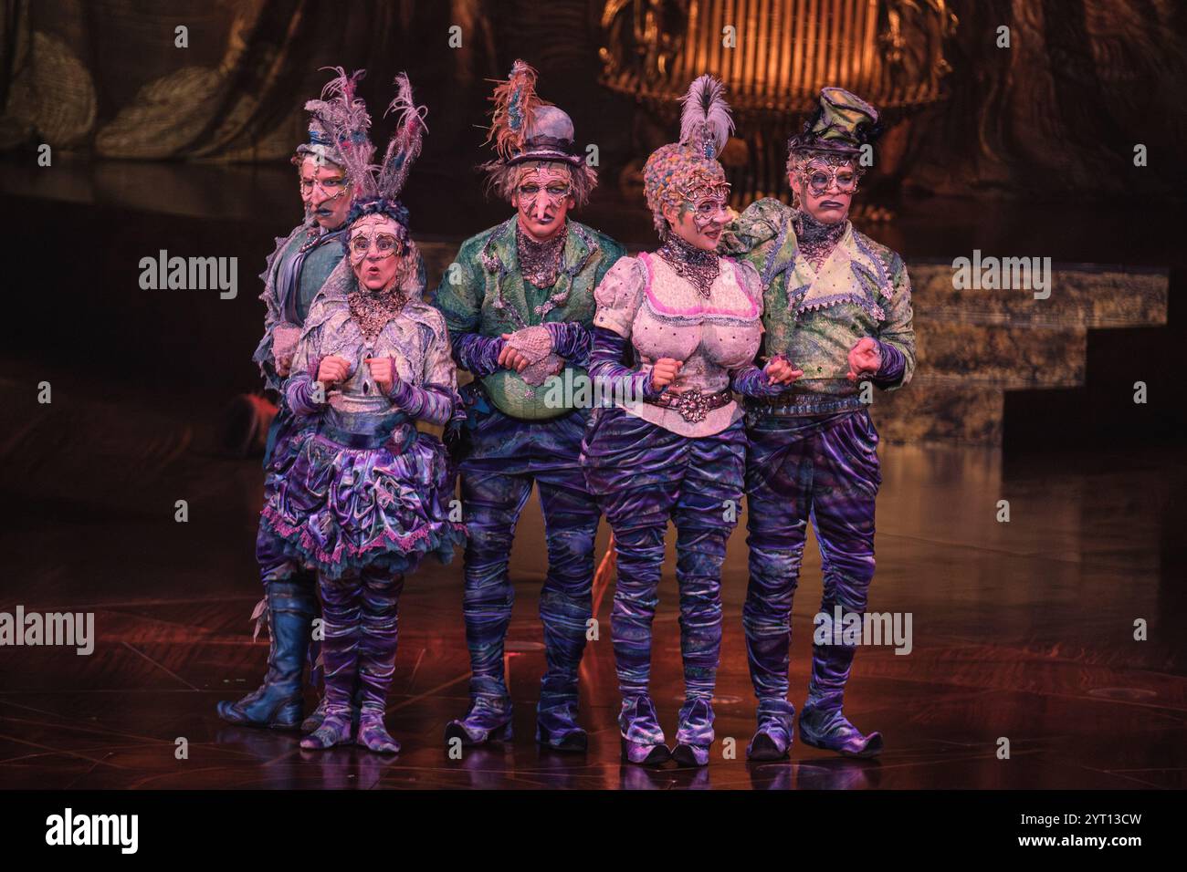 EDITORIAL USE ONLY) Artists perform during Alegría by Cirque Du Soleil ...