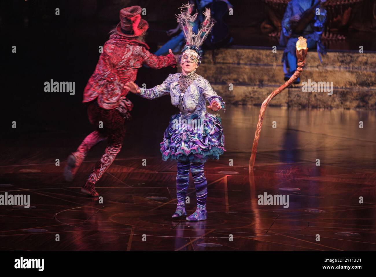 EDITORIAL USE ONLY) Artists perform during Alegría by Cirque Du Soleil ...