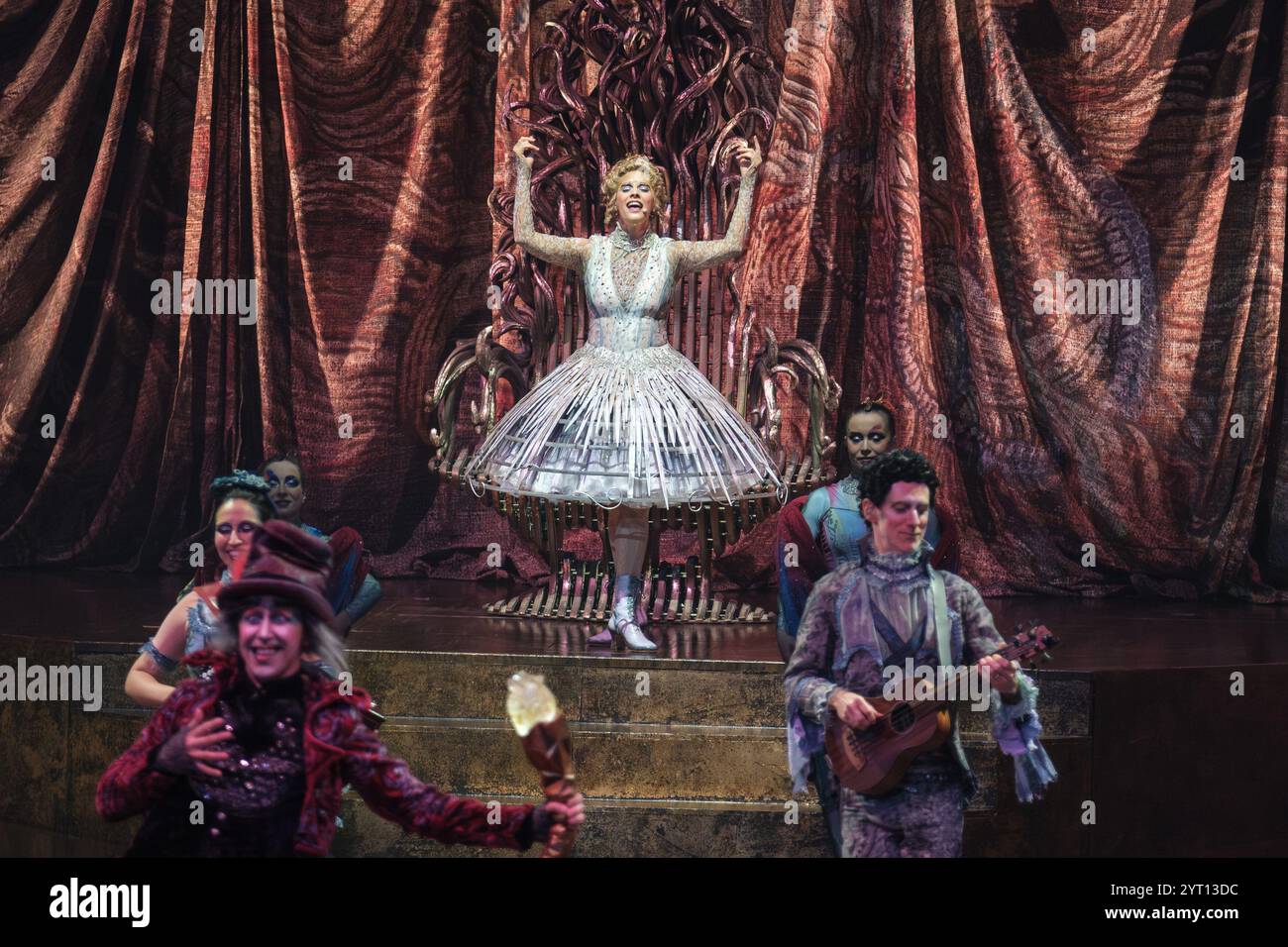 EDITORIAL USE ONLY) Artists perform during Alegría by Cirque Du Soleil ...