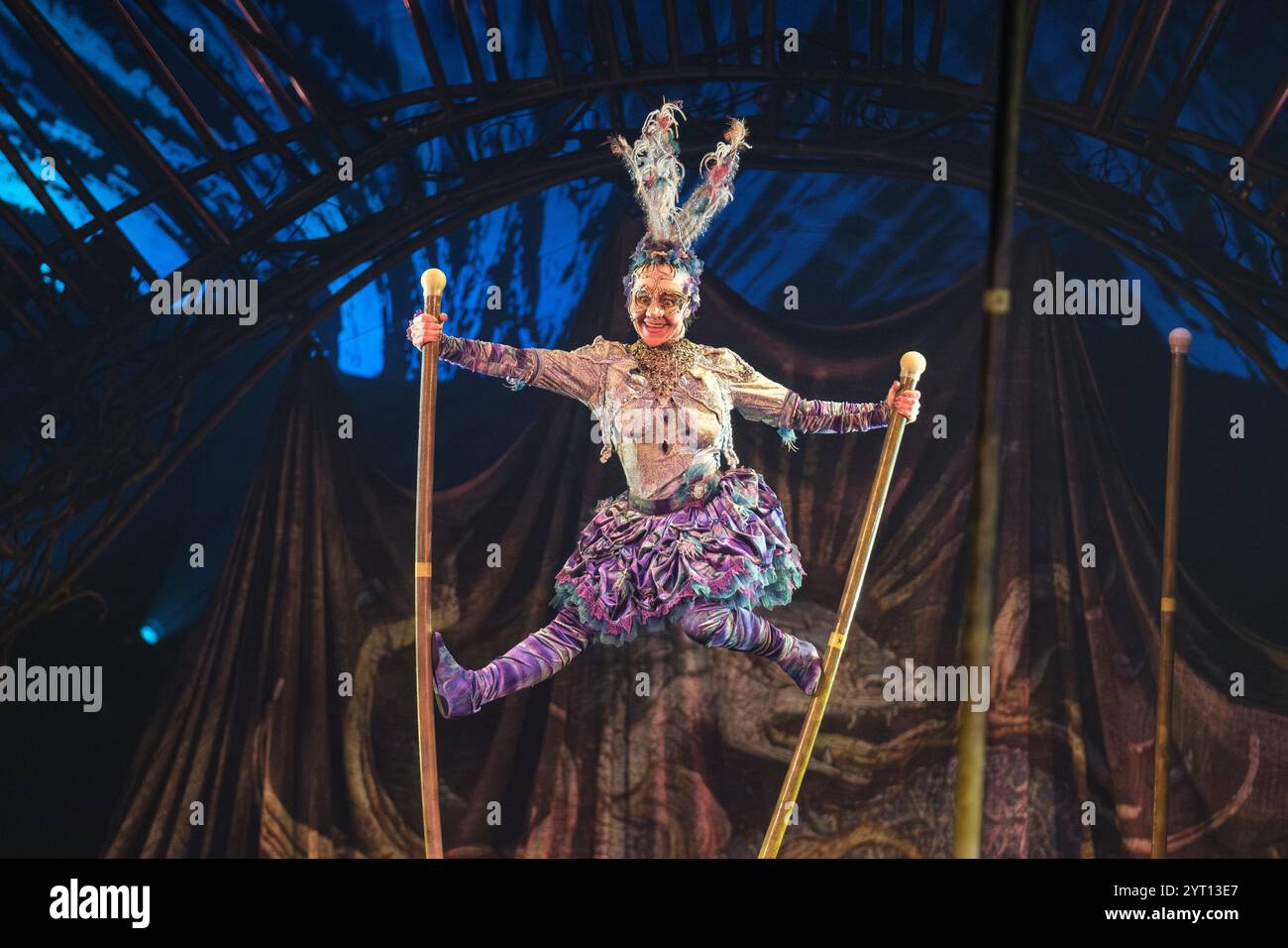 EDITORIAL USE ONLY) Artists perform during Alegría by Cirque Du Soleil ...