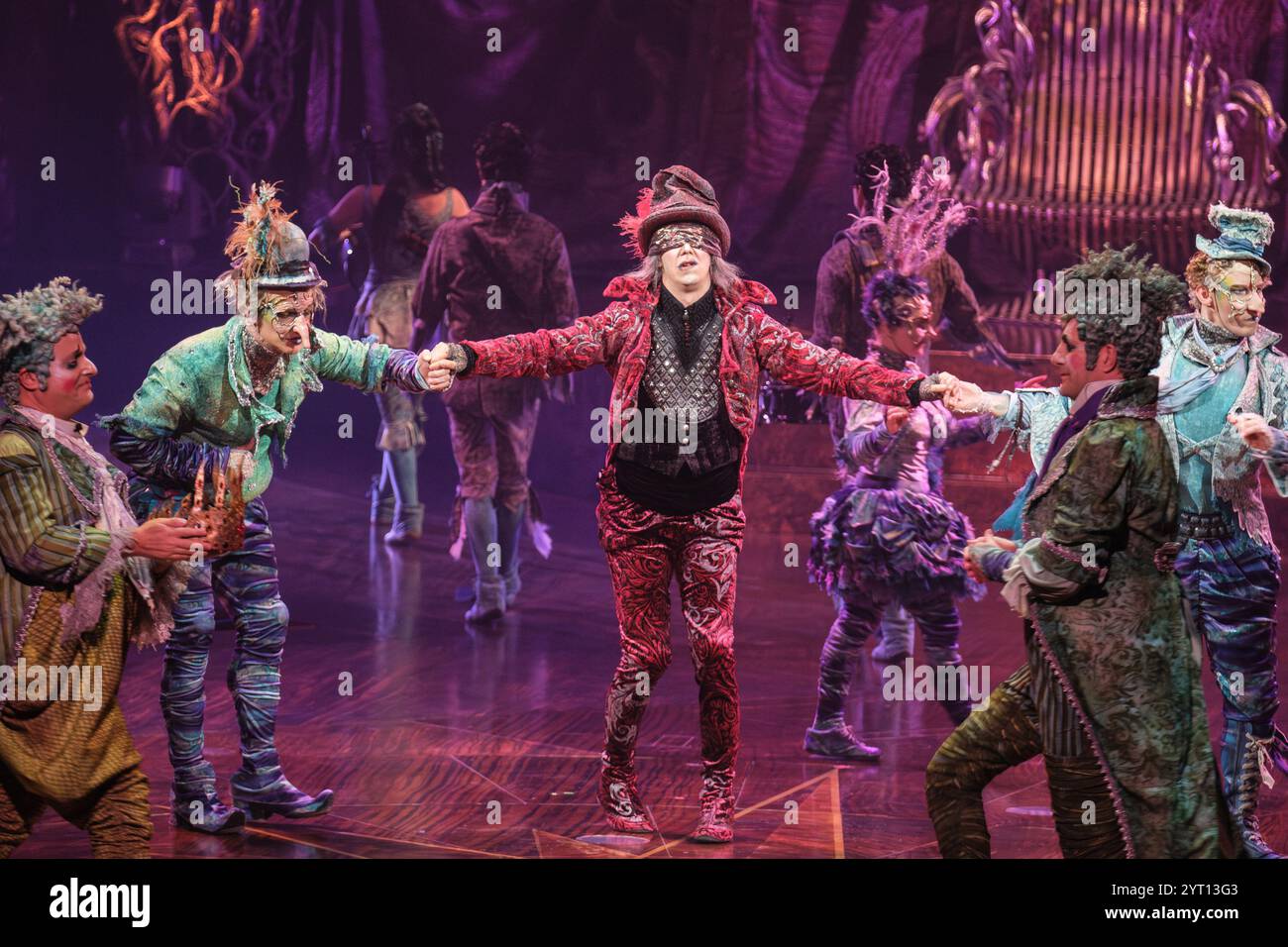 EDITORIAL USE ONLY) Artists perform during Alegría by Cirque Du Soleil ...