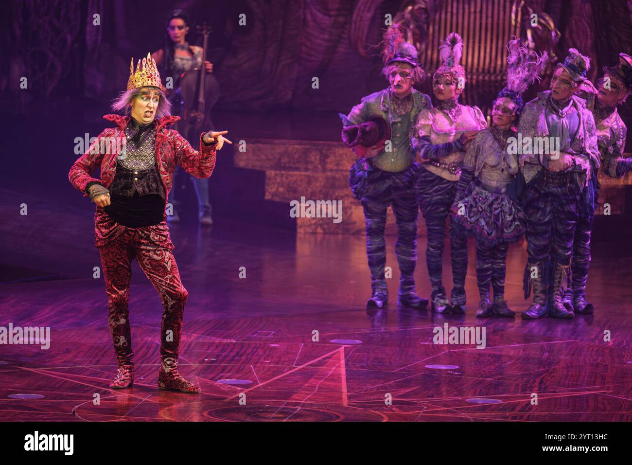 EDITORIAL USE ONLY) Artists perform during Alegría by Cirque Du Soleil ...