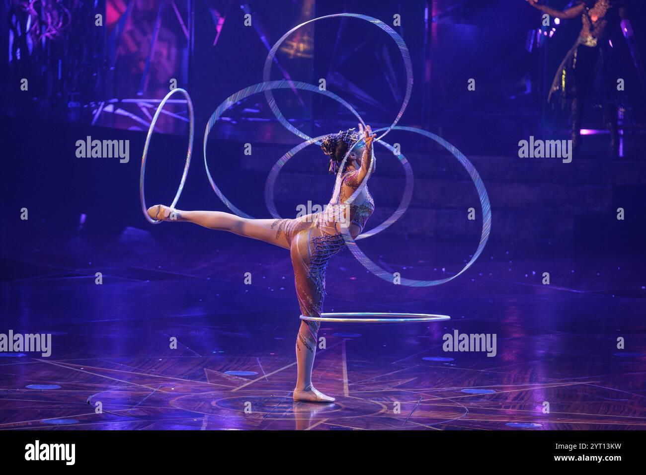 EDITORIAL USE ONLY) Artists perform during Alegría by Cirque Du Soleil ...