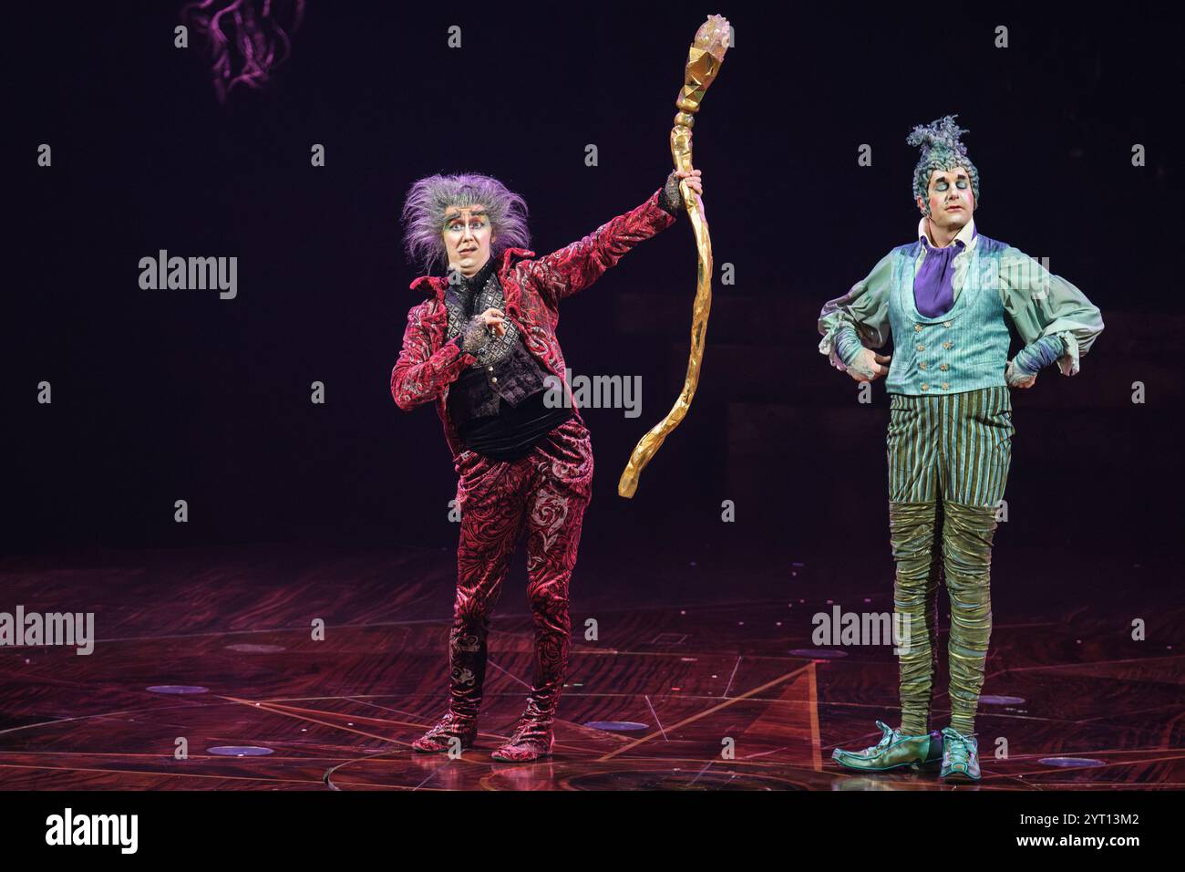 EDITORIAL USE ONLY) Artists perform during Alegría by Cirque Du Soleil ...