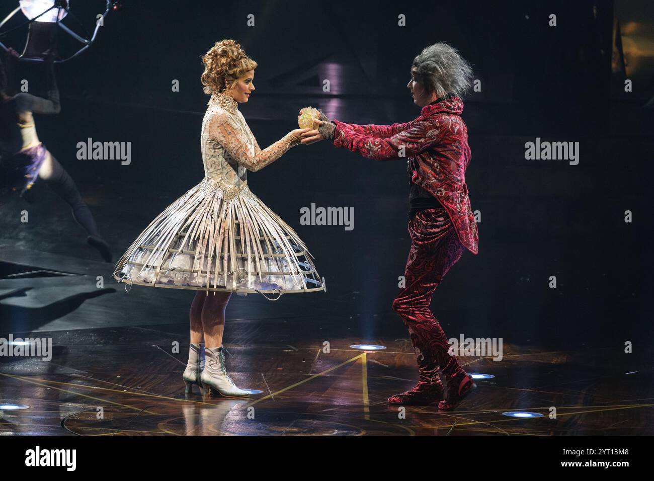 EDITORIAL USE ONLY) Artists perform during Alegría by Cirque Du Soleil ...