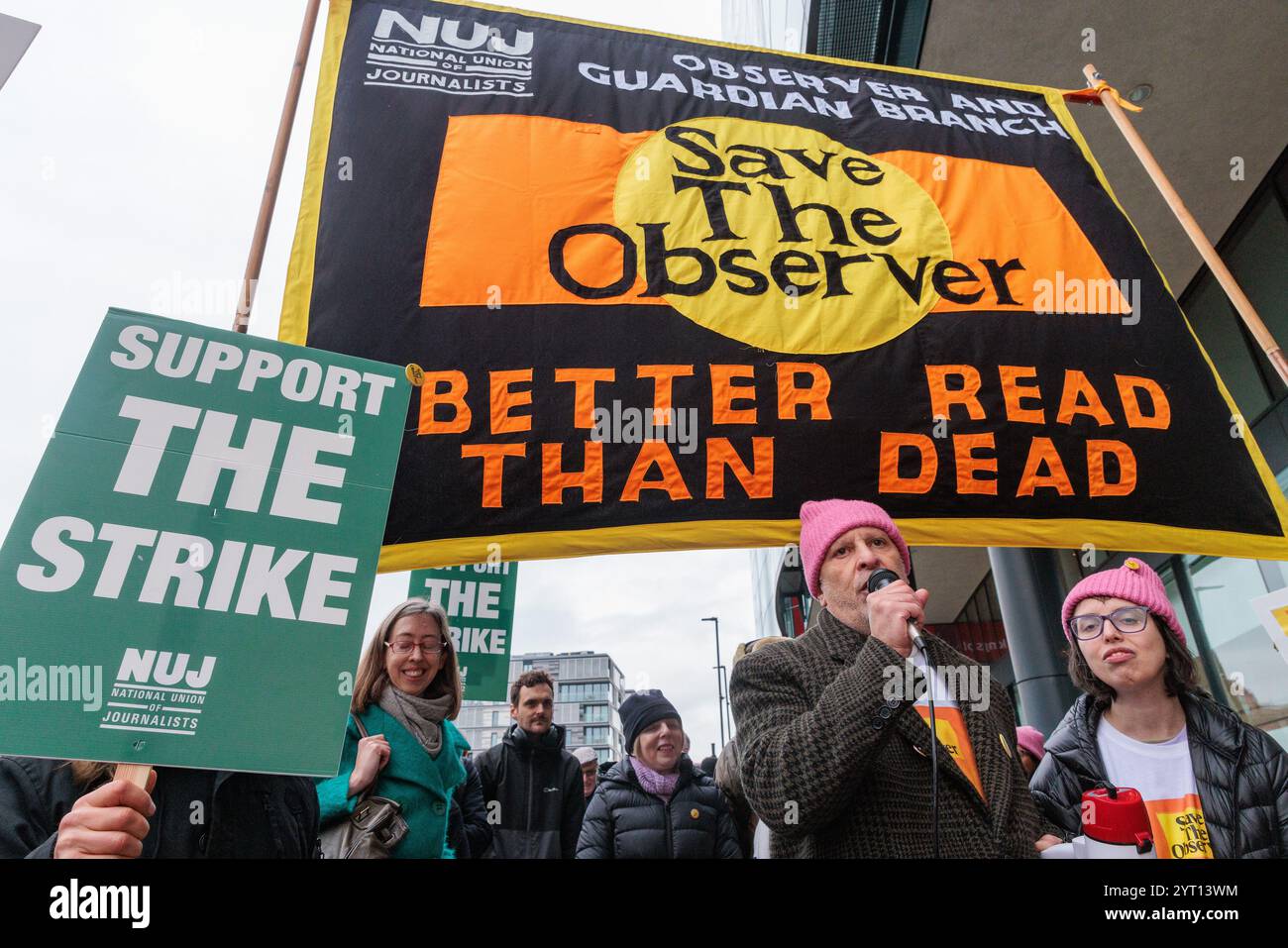 London, UK. 4th December, 2024. Journalist Simon Hattenstone addresses ...