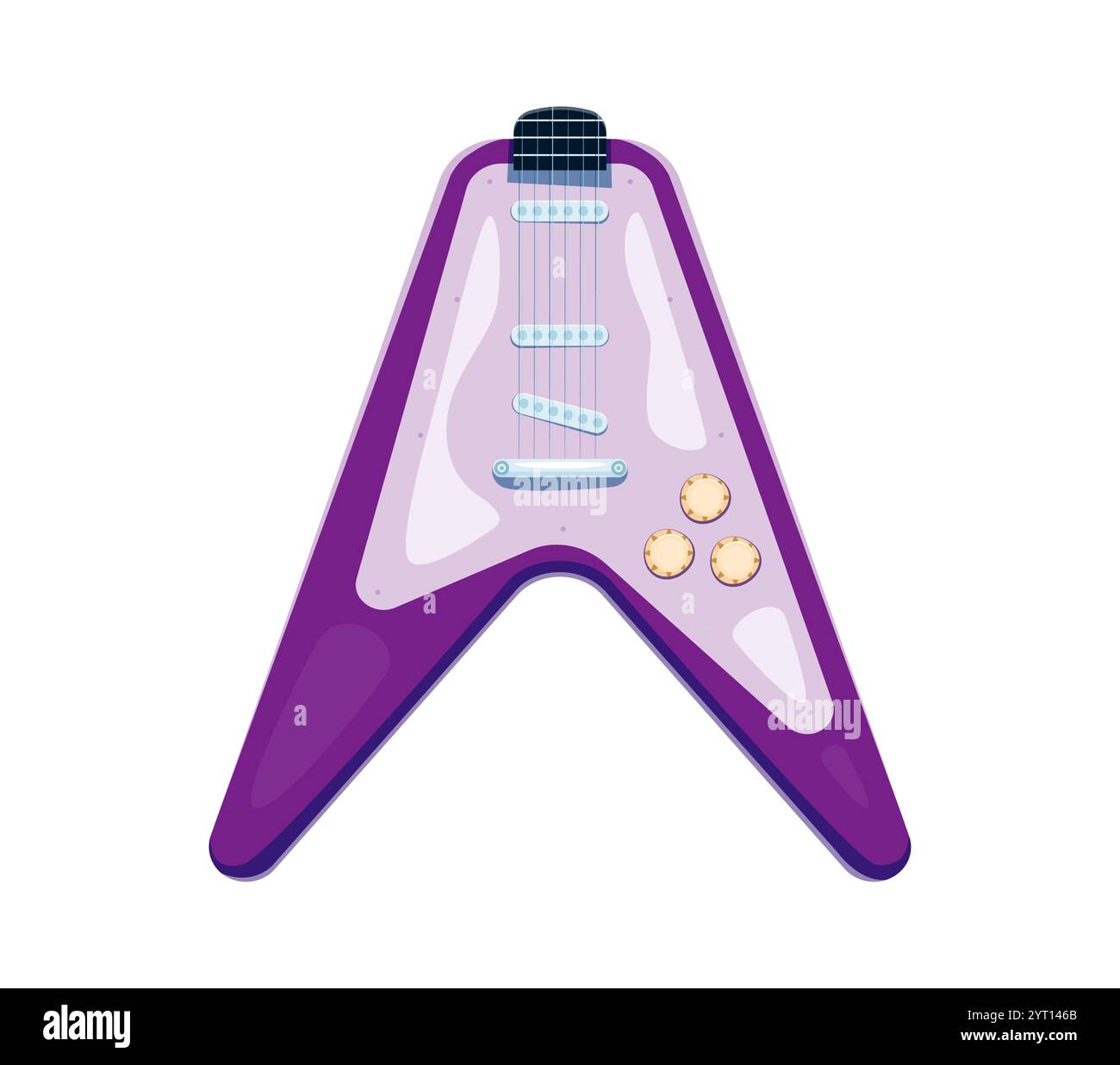 Electric guitar musical instrument font A letter. Musician classic ...