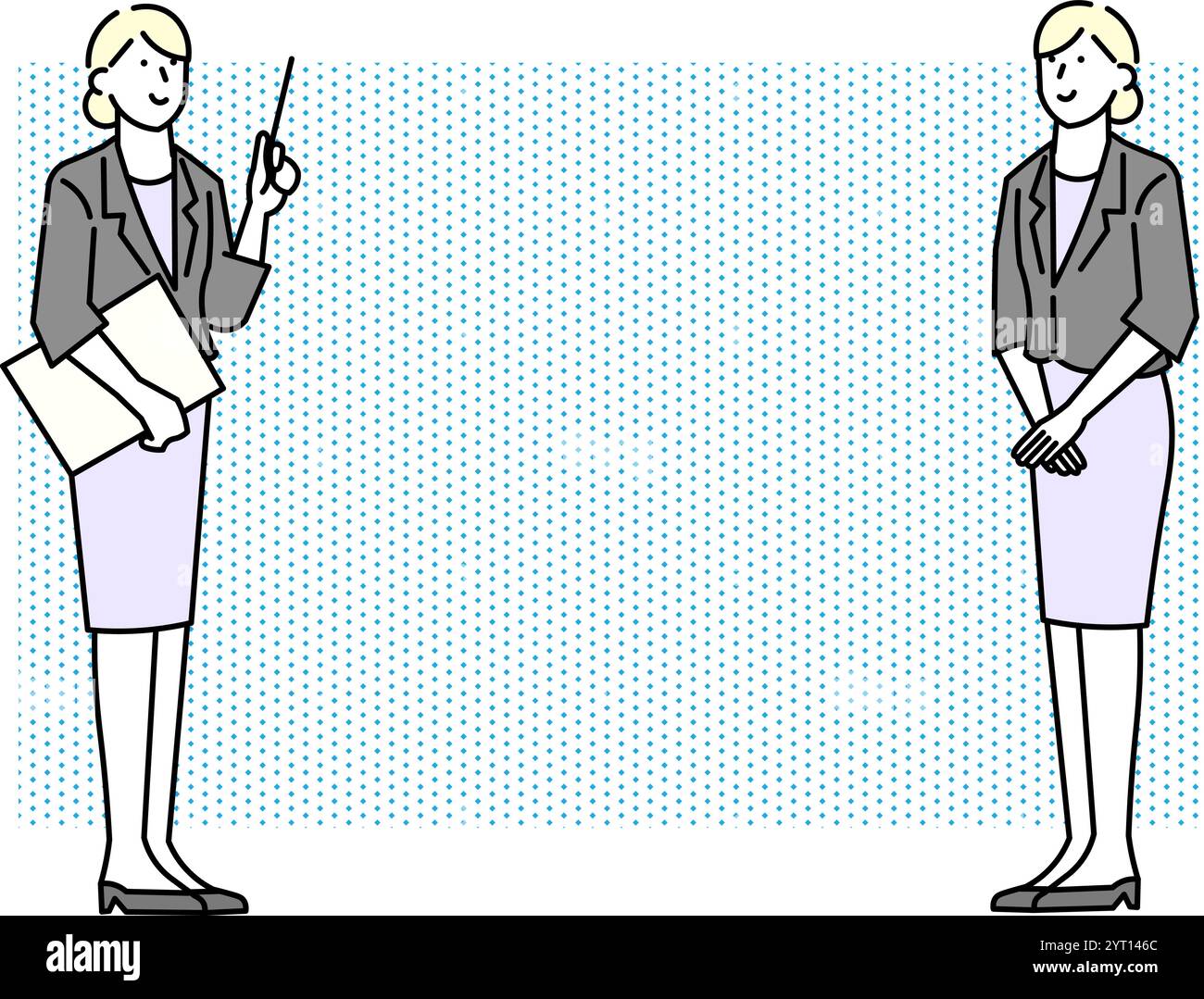 Business person making a proposal to a customer - Woman - Full body ...