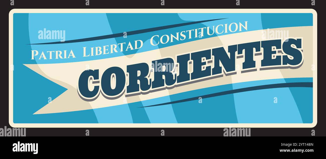 Corrientes region, Argentine province vintage plate with Patria ...