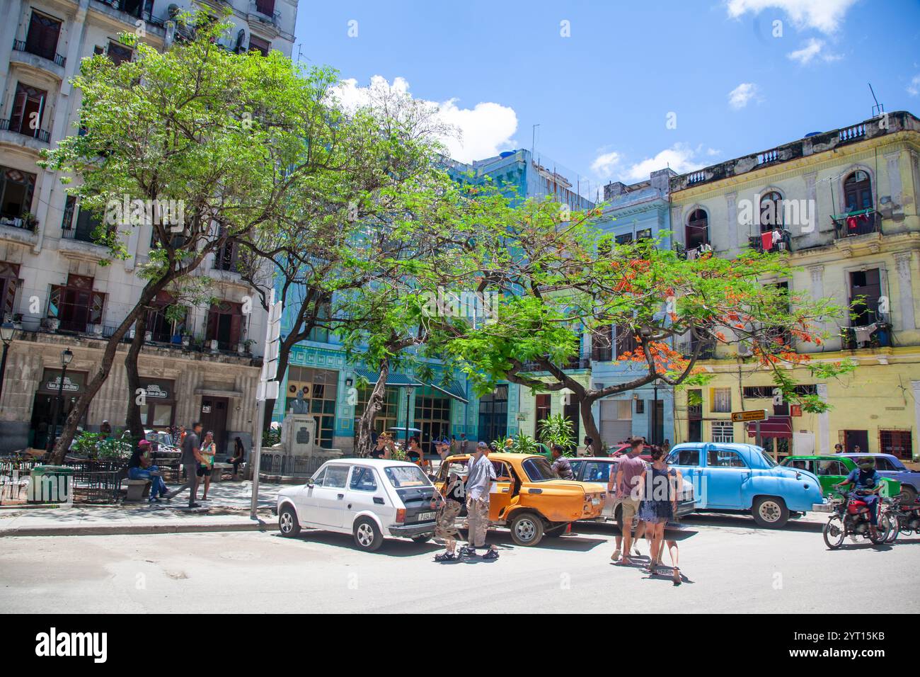 The Parque small park at Av Belgica and the historical buildings in ...