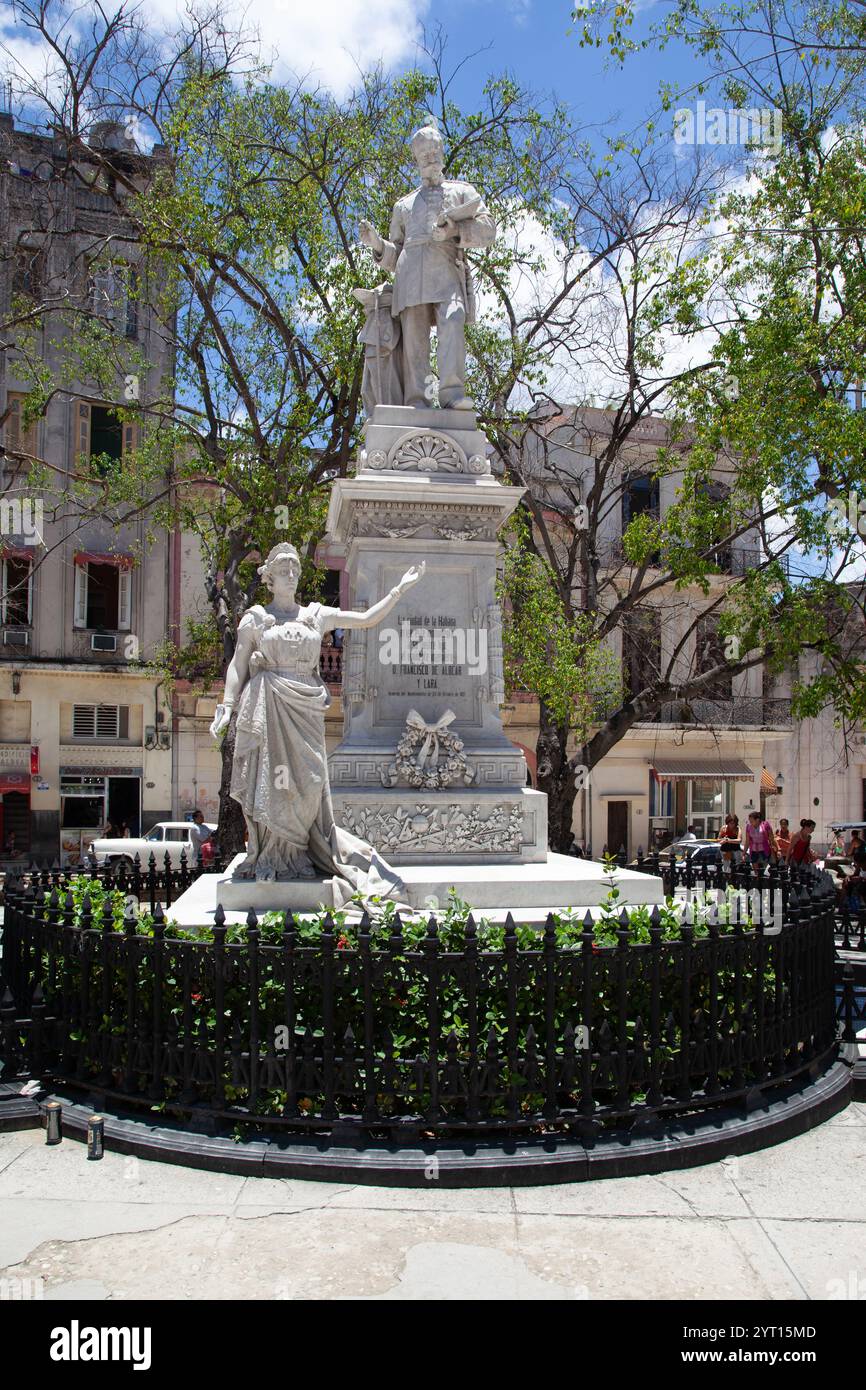 The Francisco de Albear y Lara park in downtown La Habana, Havana, Cuba ...