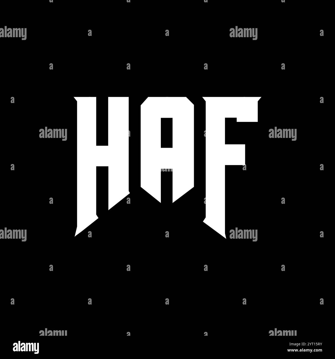 HAF letter logo design for technology company. HAF logo design black ...