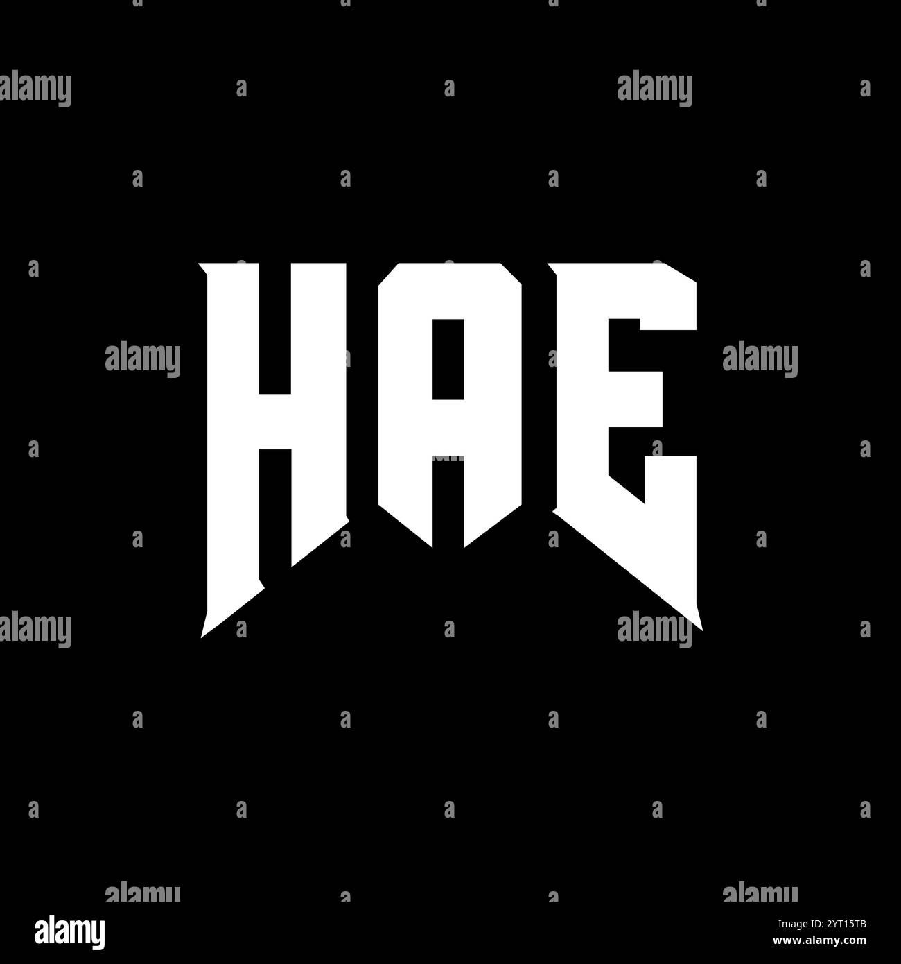 HAE letter logo design for technology company. HAE logo design black ...