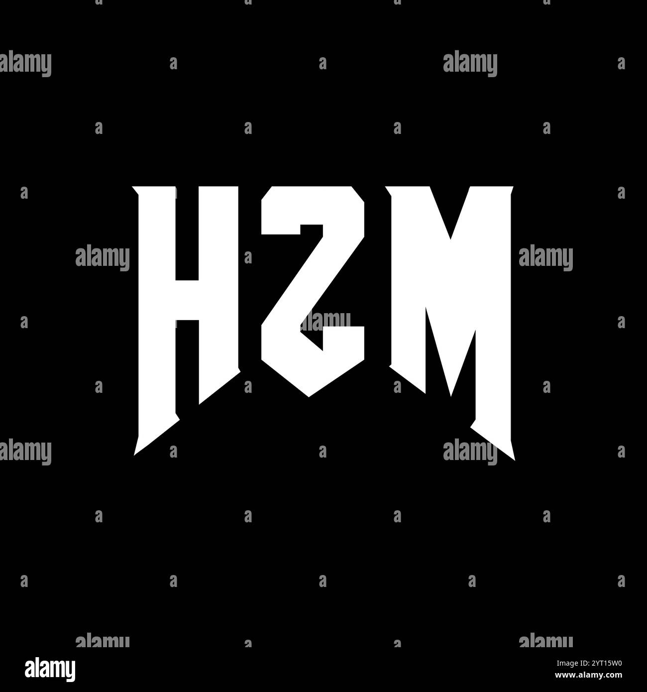 HZM letter logo design for technology company. HZM logo design black ...