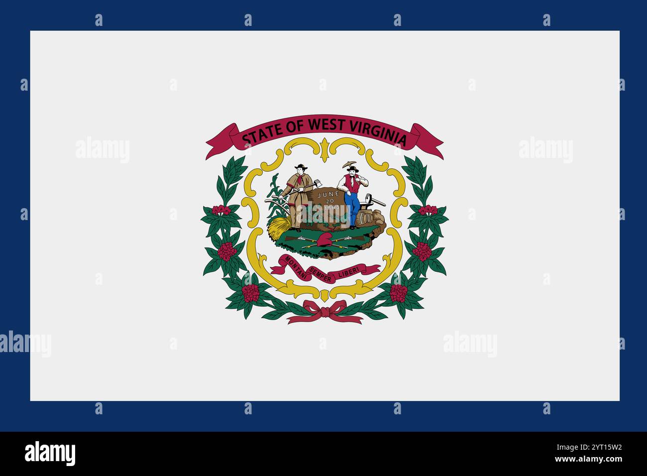 West Virginia State Flag background Stock Photo - Alamy