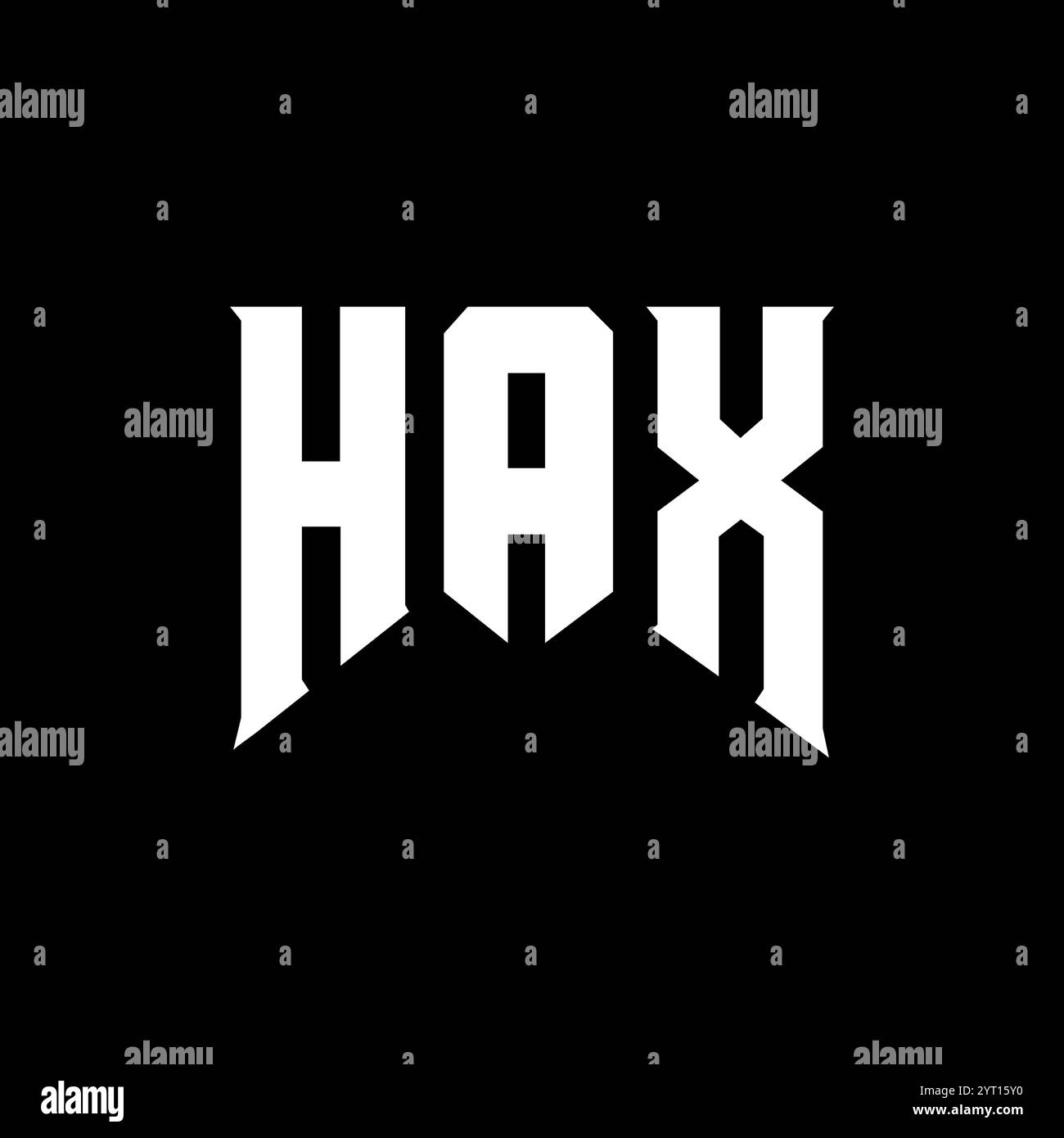 HAX letter logo design for technology company. HAX logo design black ...