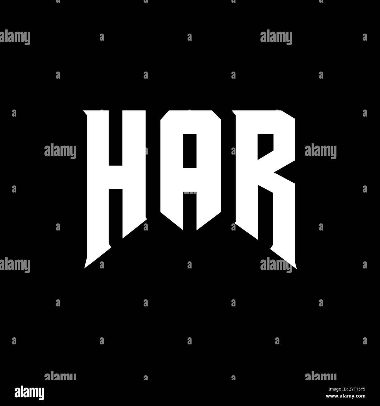 HAR letter logo design for technology company. HAR logo design black ...