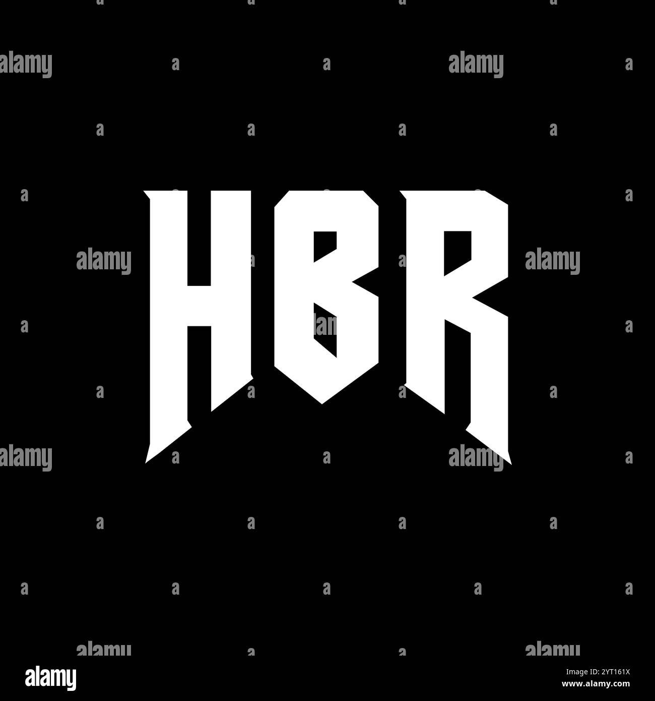 HBR letter logo design for technology company. HBR logo design black ...
