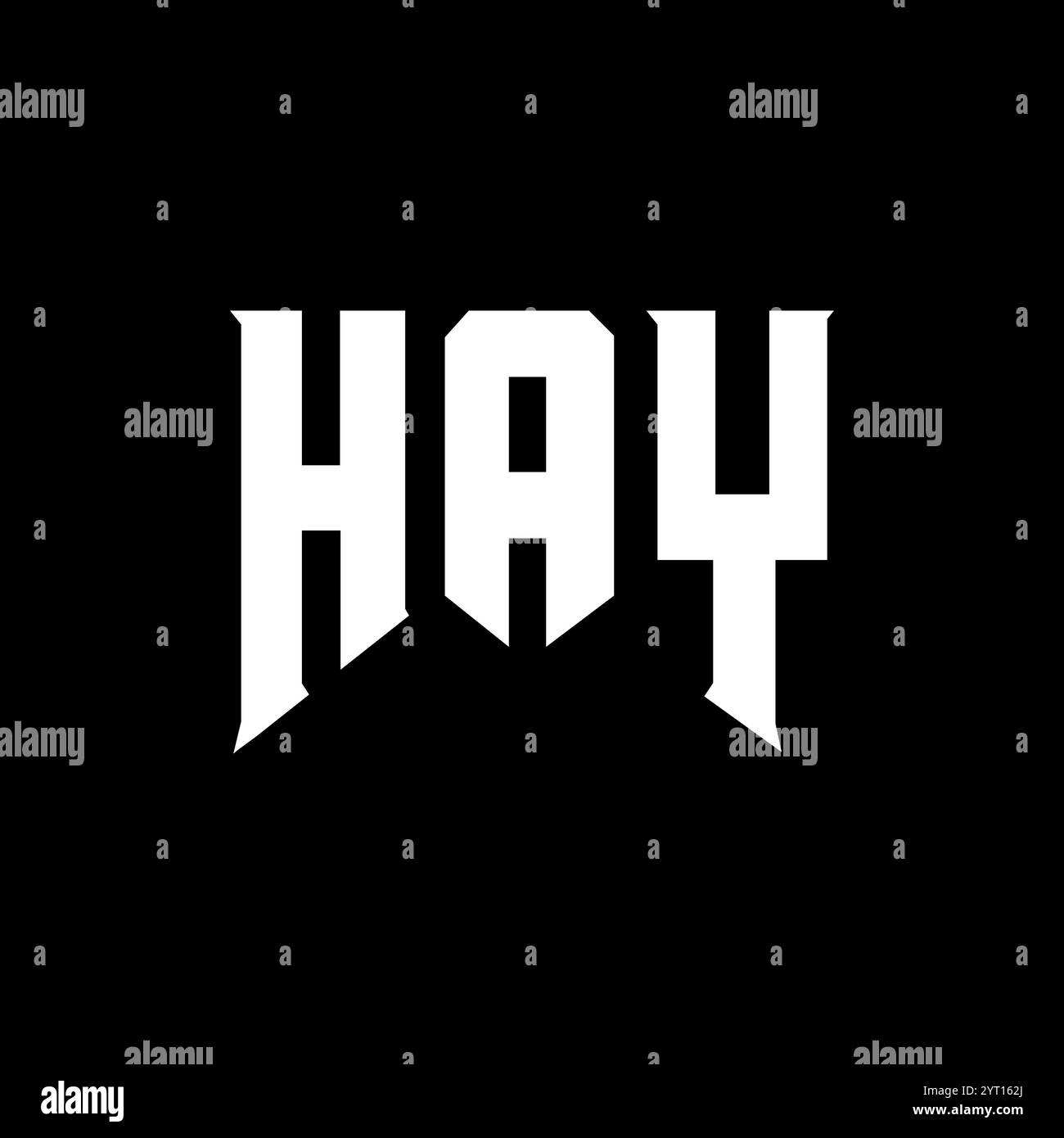 HAY letter logo design for technology company. HAY logo design black ...