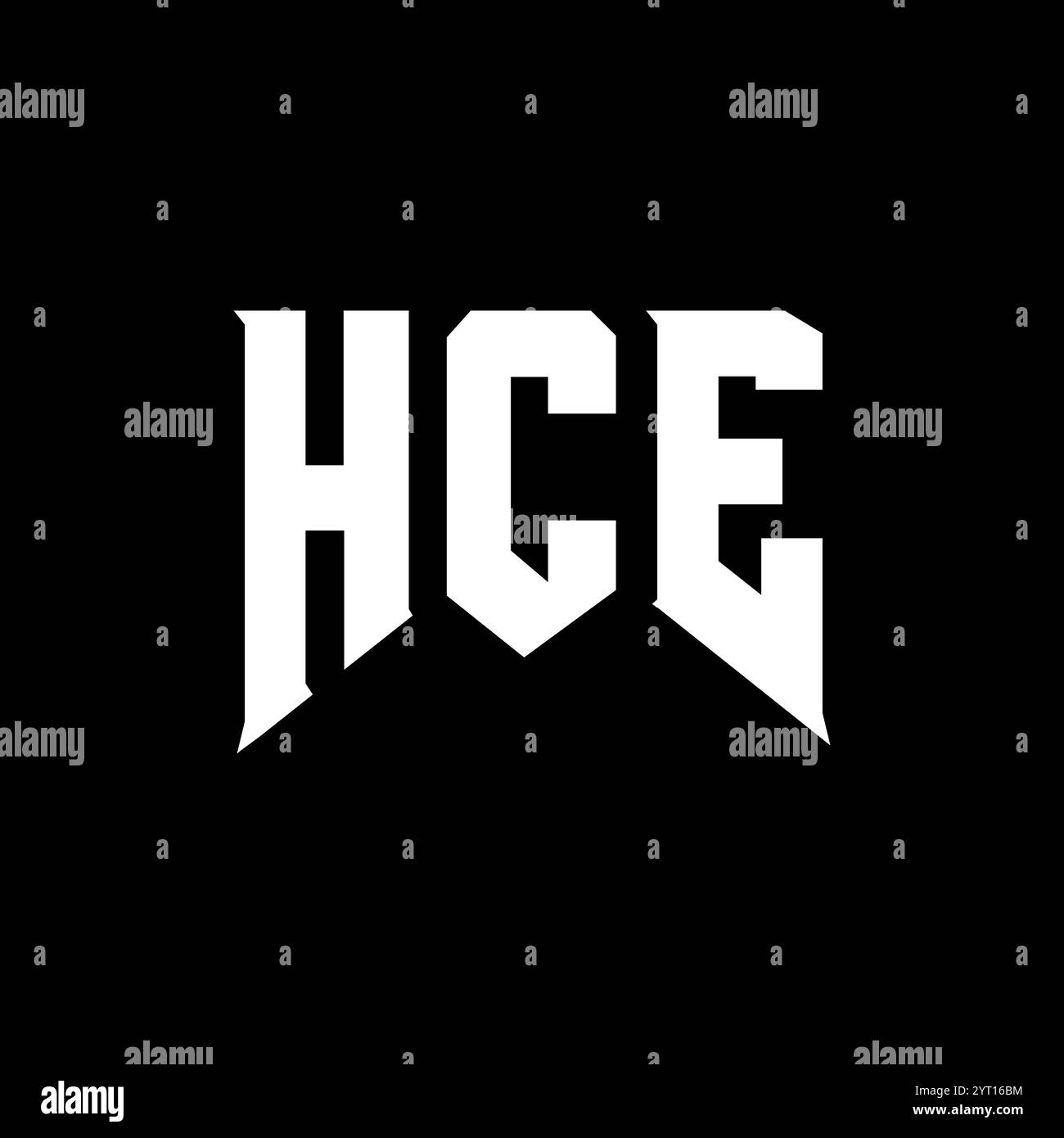 HCE letter logo design for technology company. HCE logo design black ...