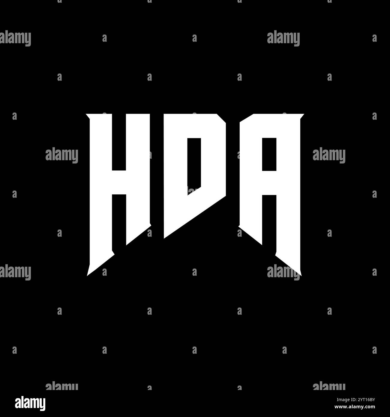 HDA letter logo design for technology company. HDA logo design black ...