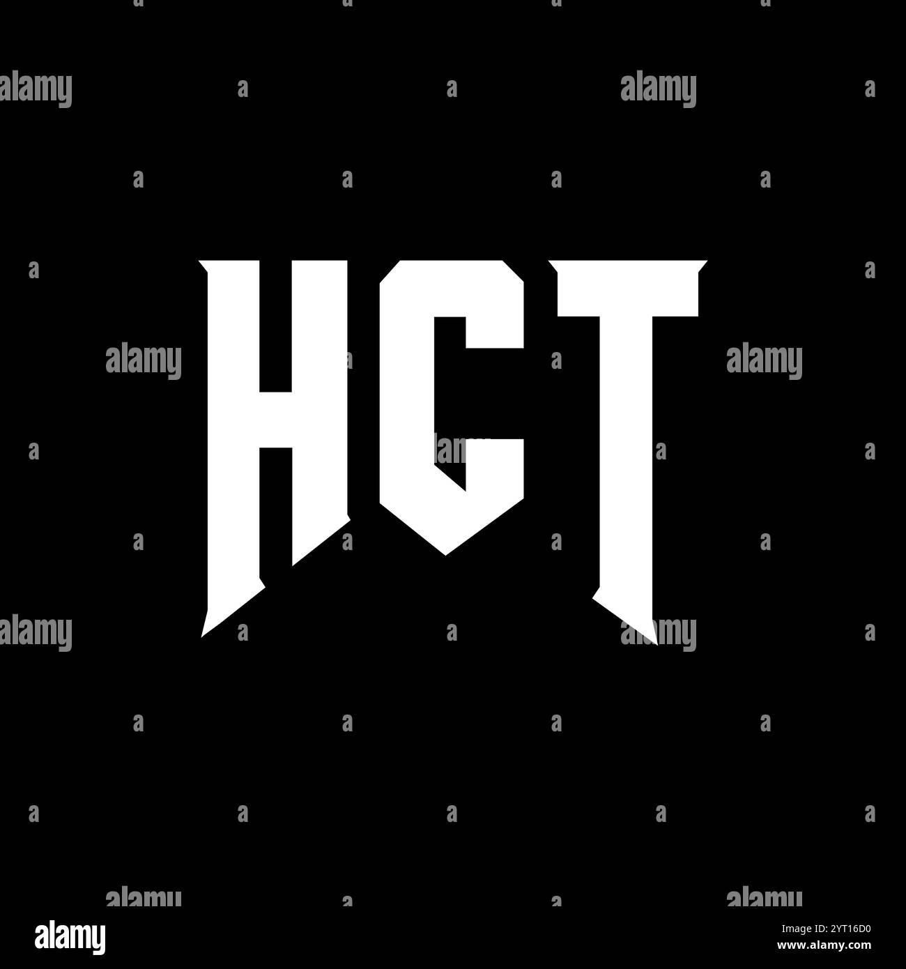 HCT letter logo design for technology company. HCT logo design black and white color combination ...