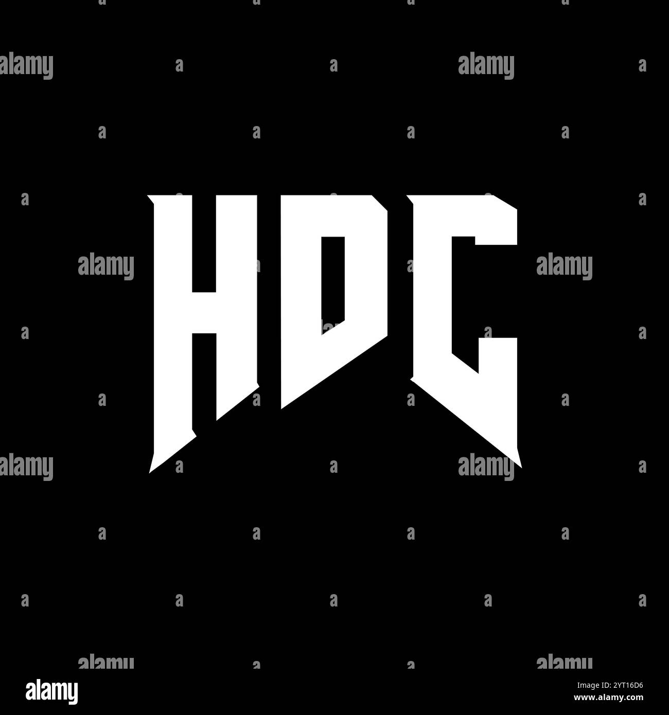 HDC letter logo design for technology company. HDC logo design black ...