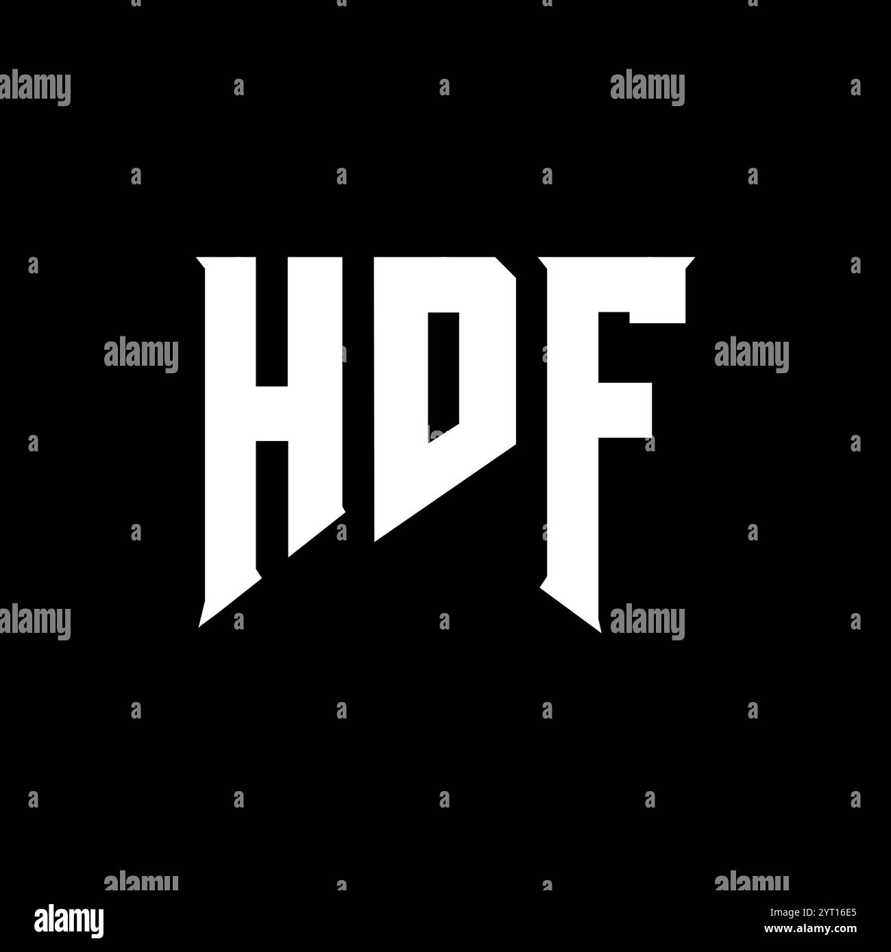HDF letter logo design for technology company. HDF logo design black ...