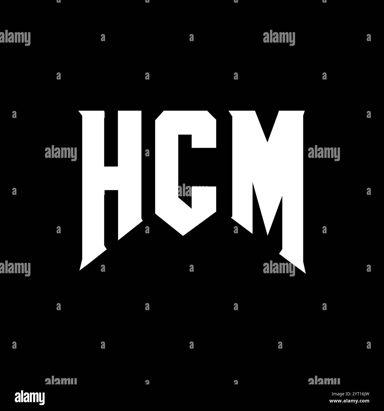 HCM letter logo design for technology company. HCM logo design black ...