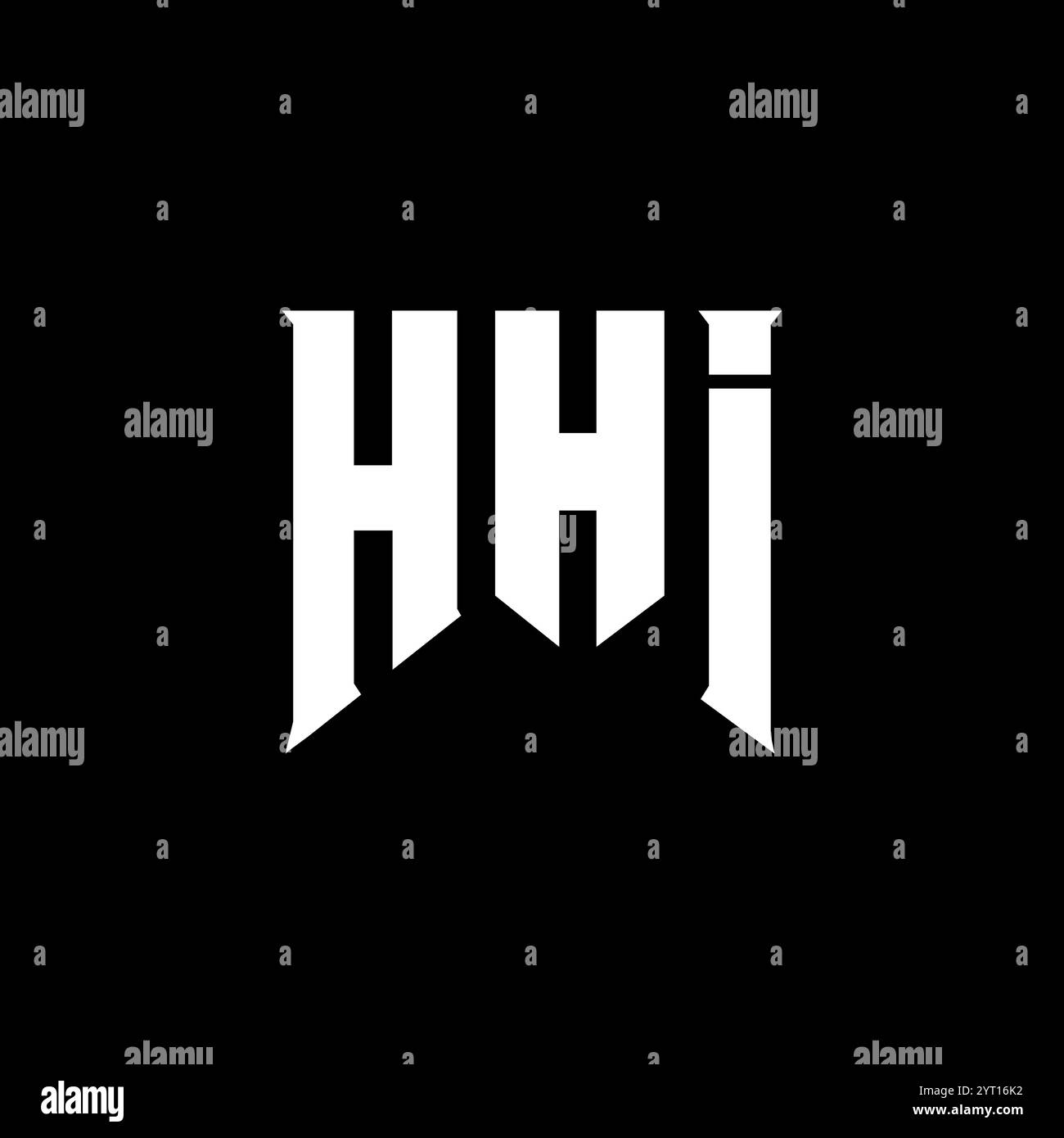 HHI letter logo design for technology company. HHI logo design black ...