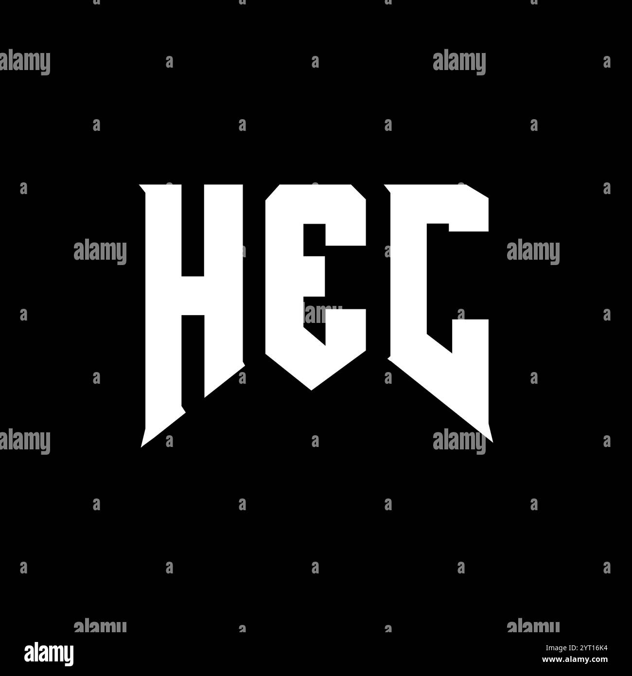 HEC letter logo design for technology company. HEC logo design black ...
