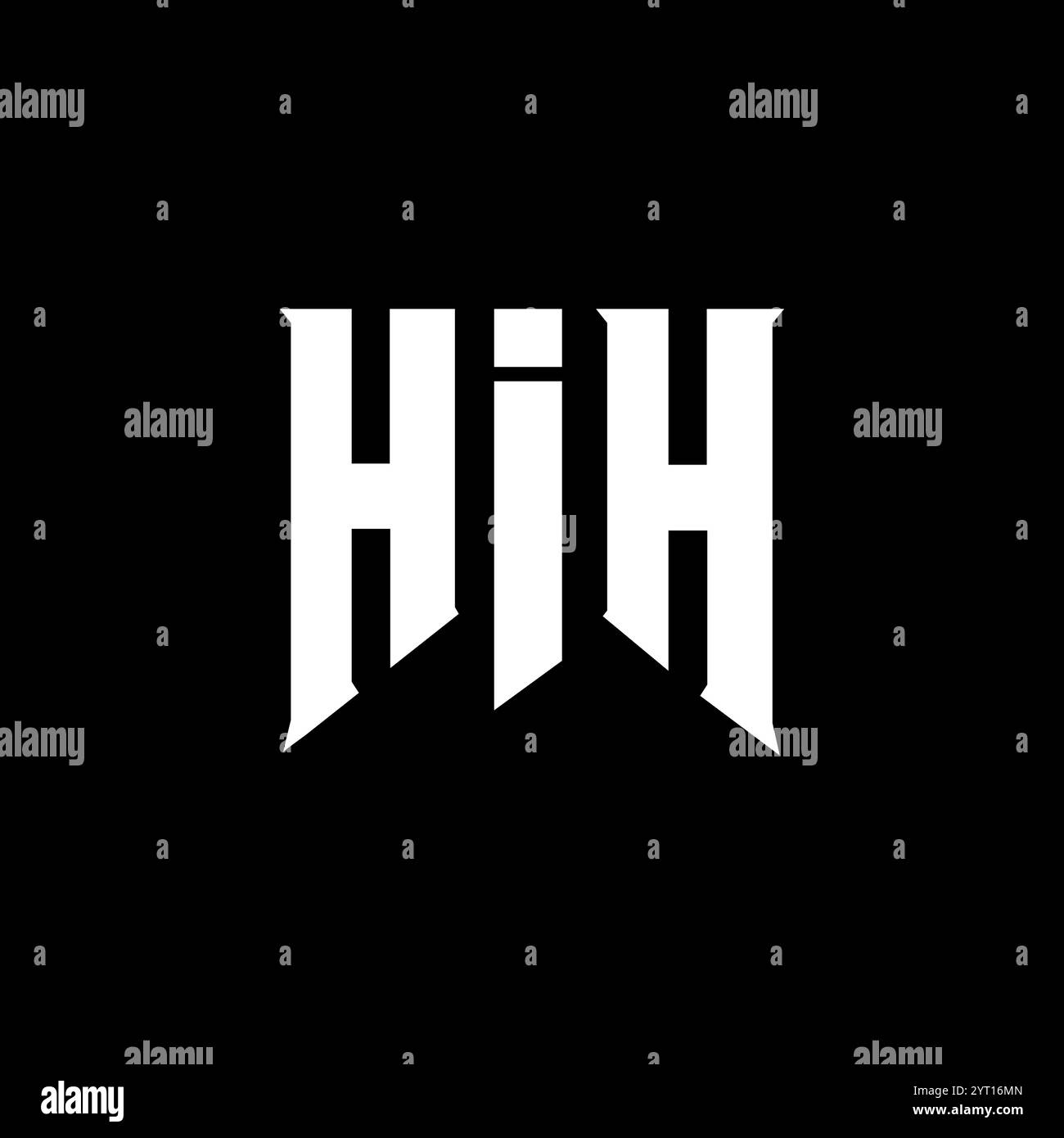 HIH letter logo design for technology company. HIH logo design black ...
