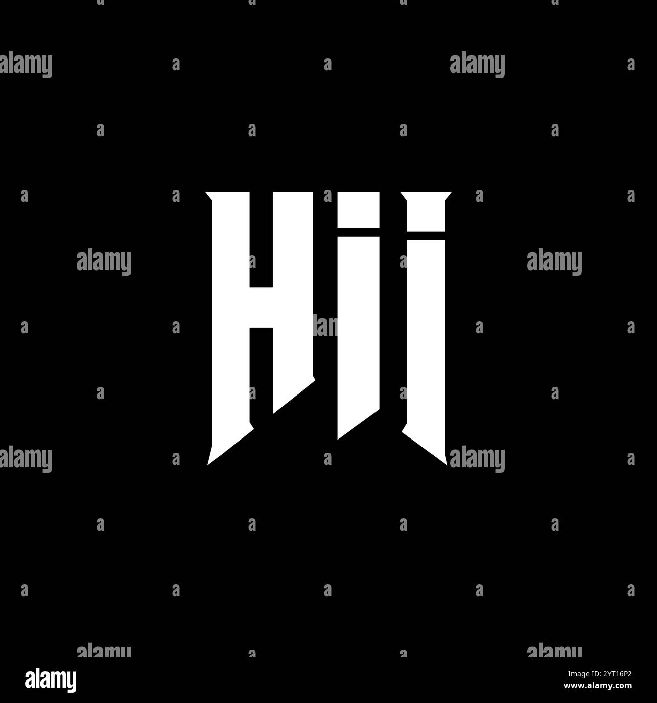 HII letter logo design for technology company. HII logo design black ...