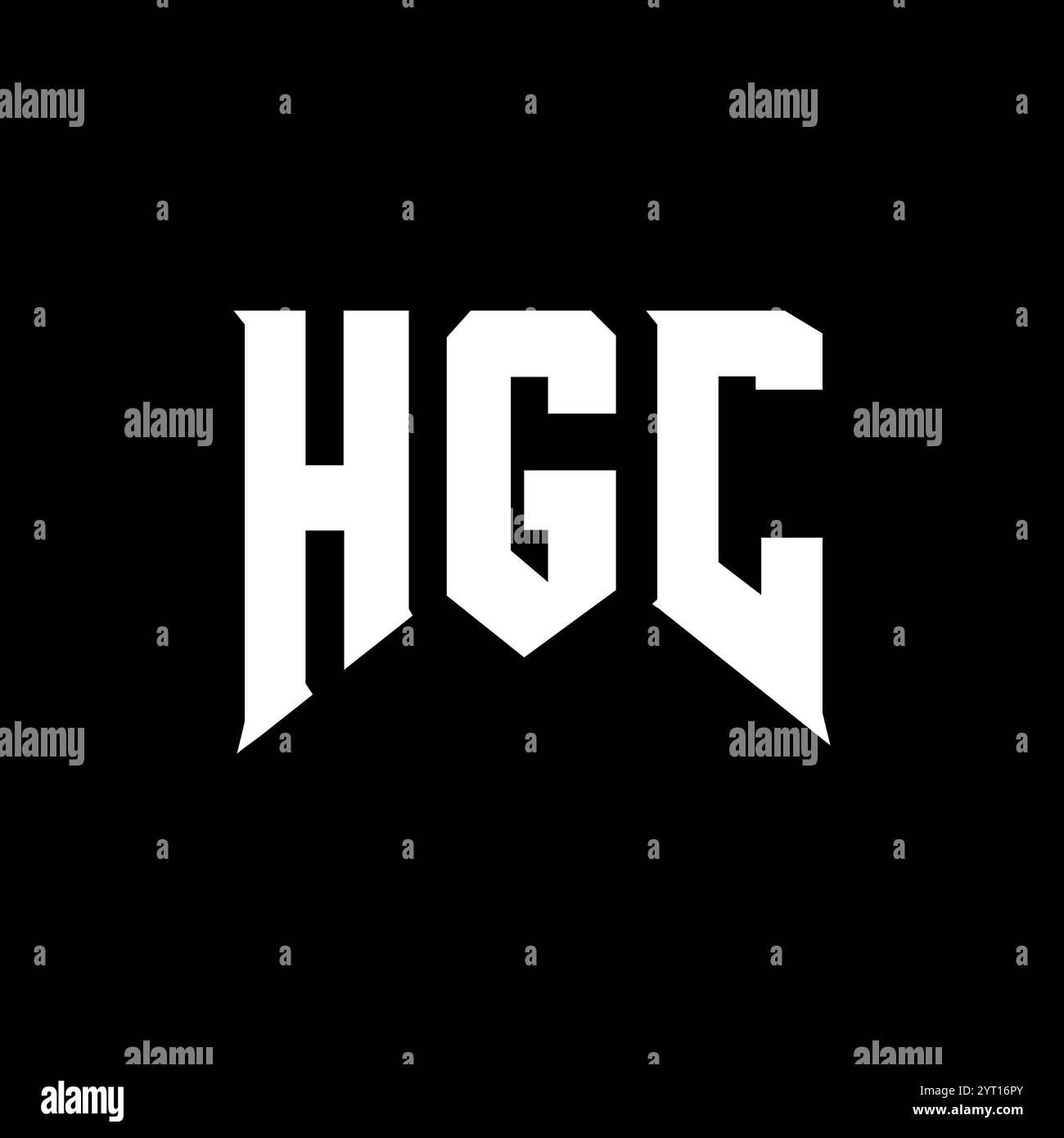 HGC letter logo design for technology company. HGC logo design black and white color combination ...