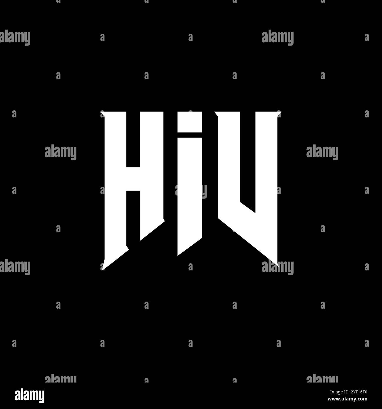 HIV letter logo design for technology company. HIV logo design black ...