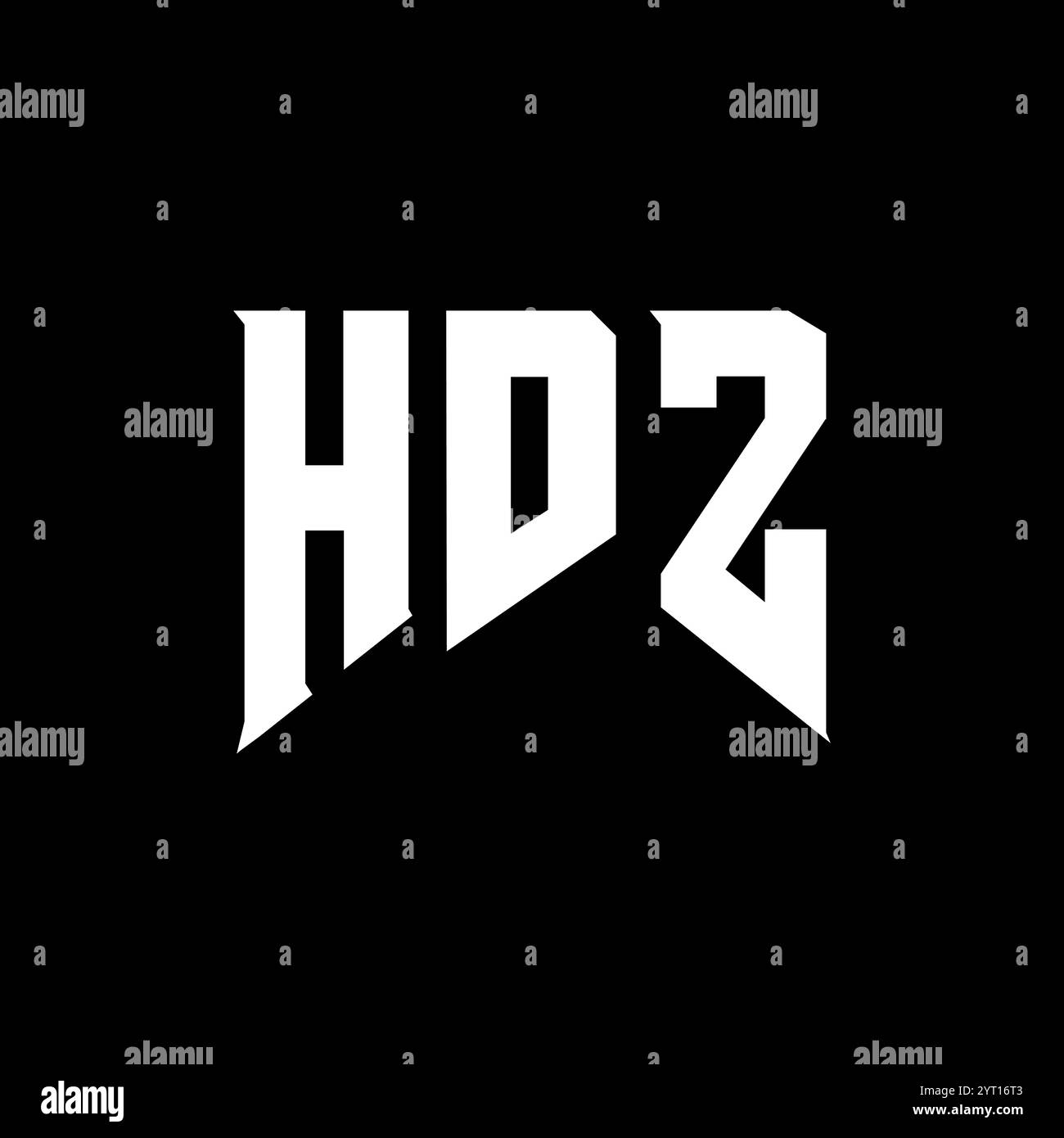 HDZ letter logo design for technology company. HDZ logo design black ...
