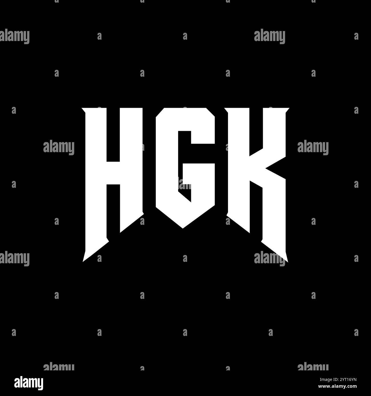 HGK letter logo design for technology company. HGK logo design black ...