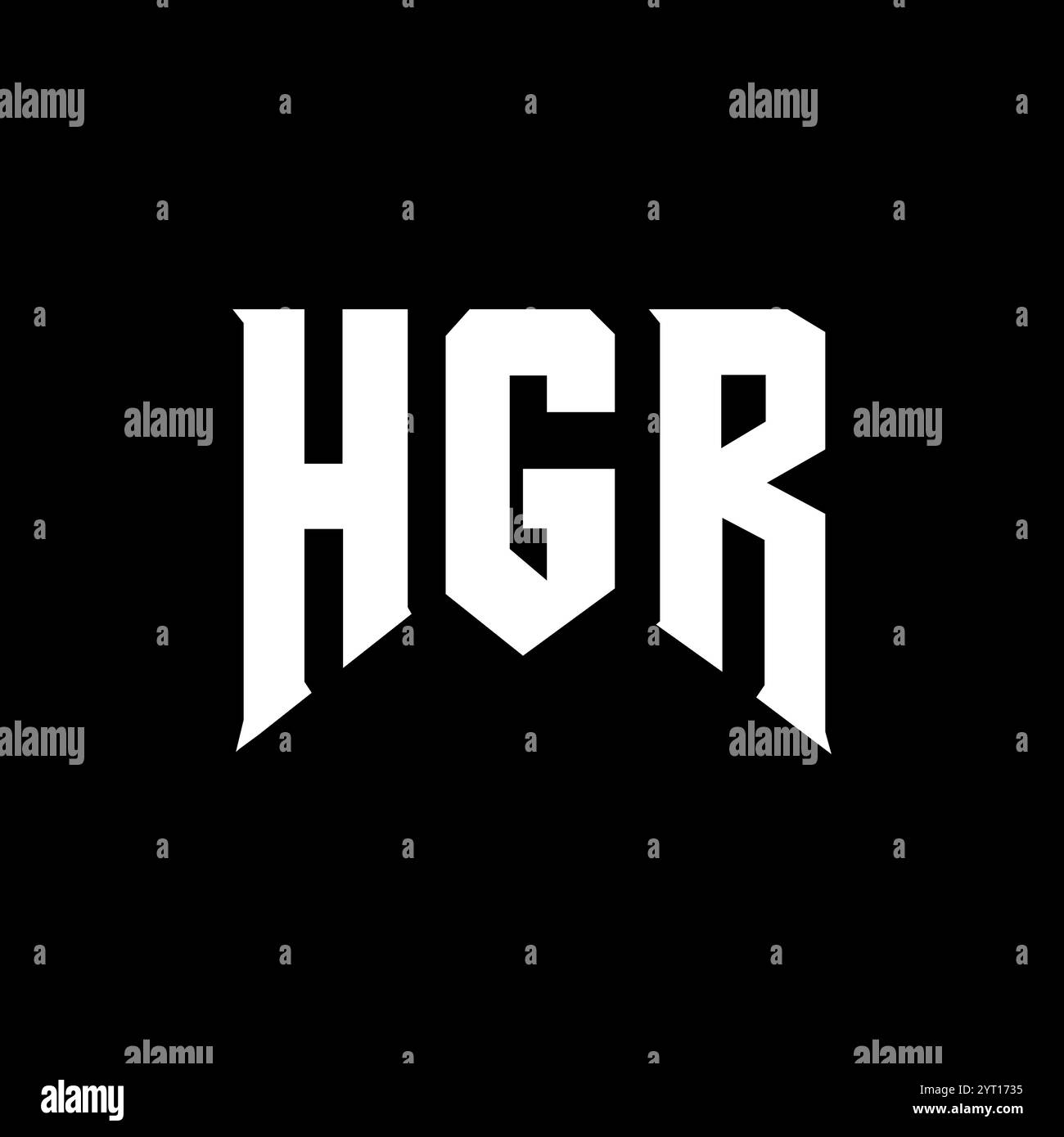 HGR letter logo design for technology company. HGR logo design black ...