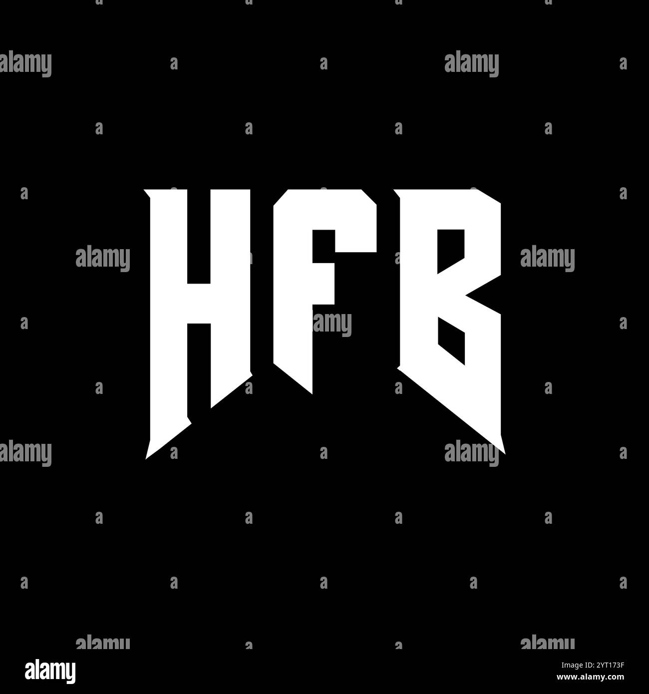 HFB letter logo design for technology company. HFB logo design black ...
