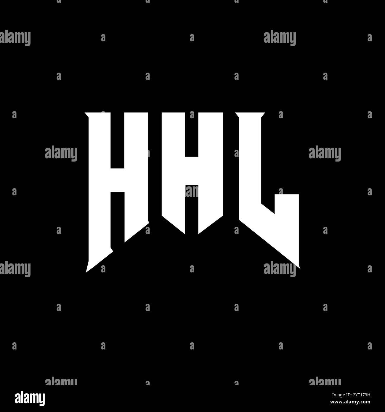HHL letter logo design for technology company. HHL logo design black ...