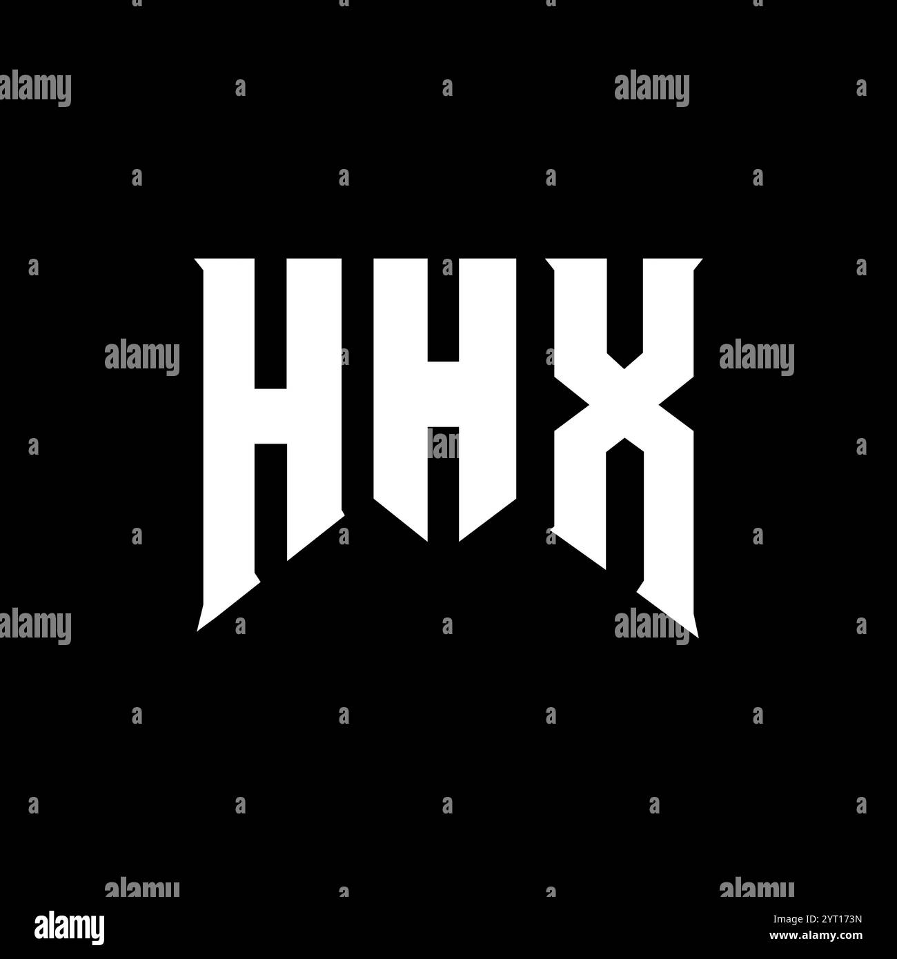 HHX letter logo design for technology company. HHX logo design black ...